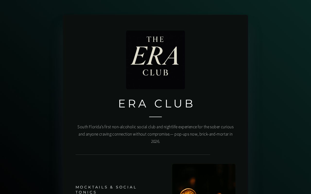 ERA Club – Non-Alcoholic Nightlife & Mocktail Events | Palm Beach ...
